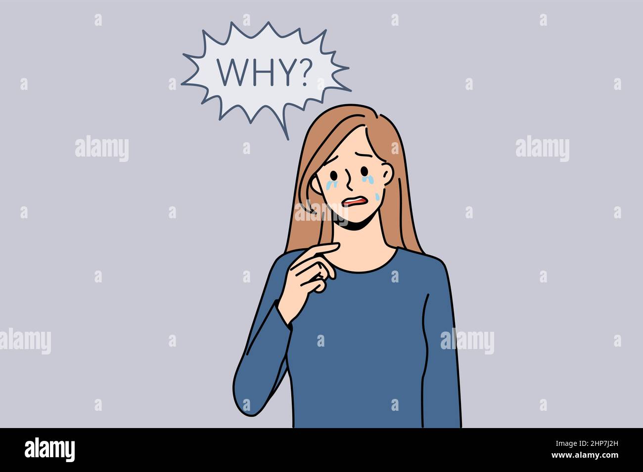 Unhappy problems Stock Vector Images - Alamy