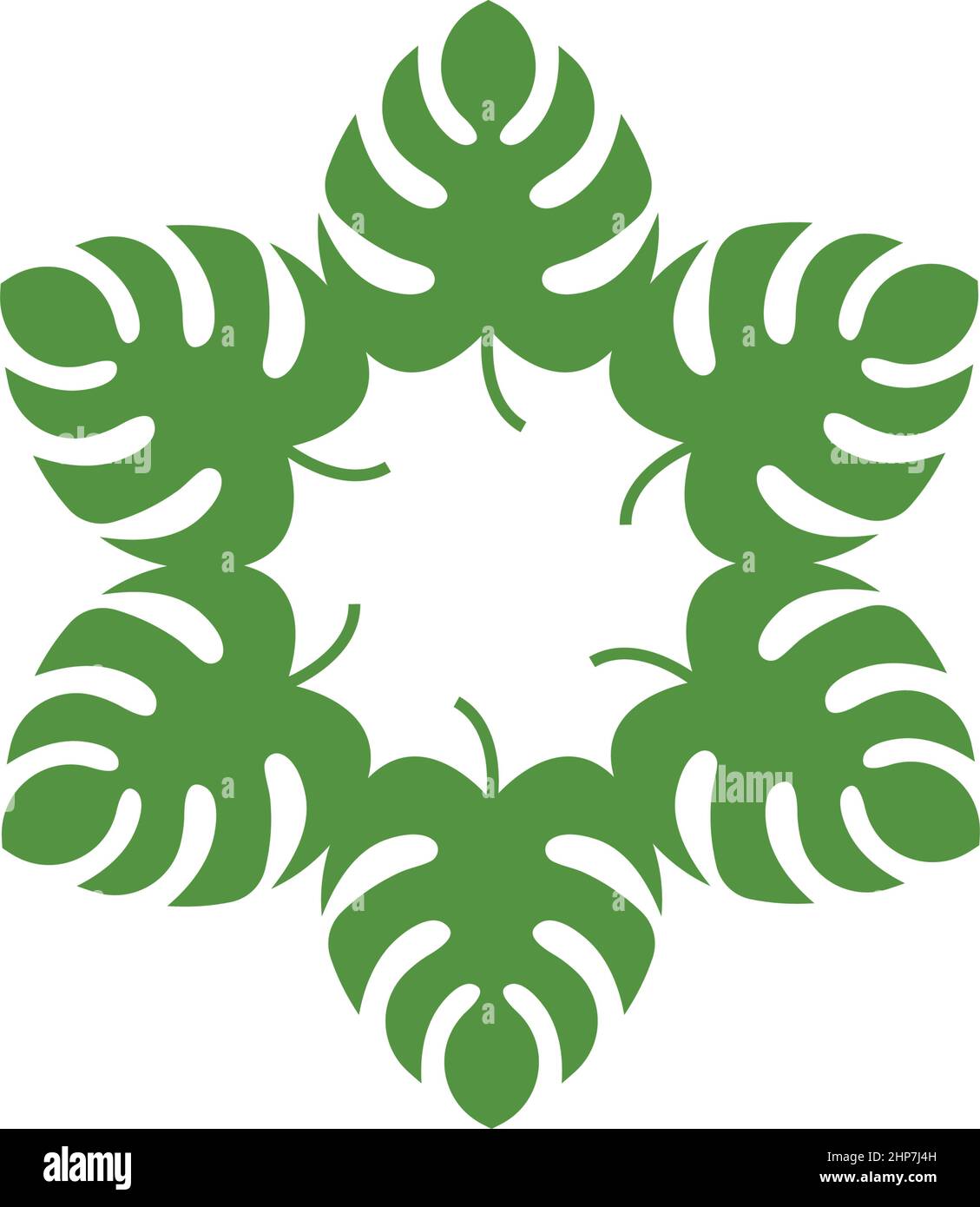 monstera leaf icon vector illustration design template Stock Vector ...