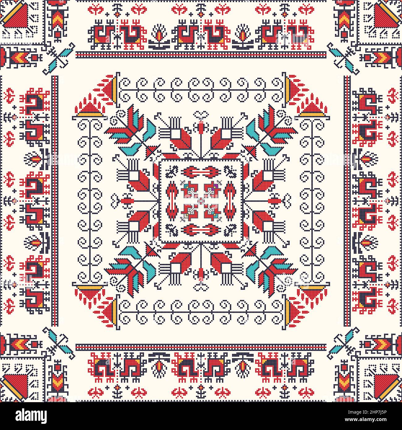 Bulgarian embroidery pattern 16 Stock Vector Image & Art - Alamy