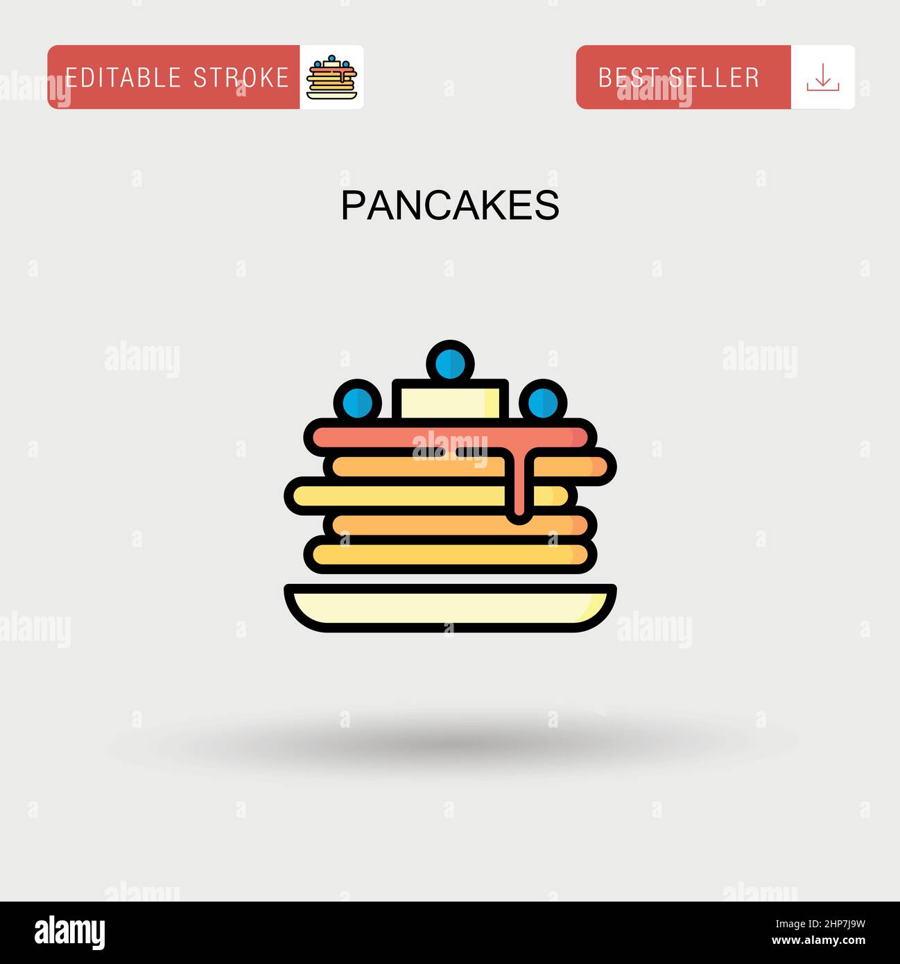 Pancakes Simple vector icon Stock Vector Image & Art - Alamy