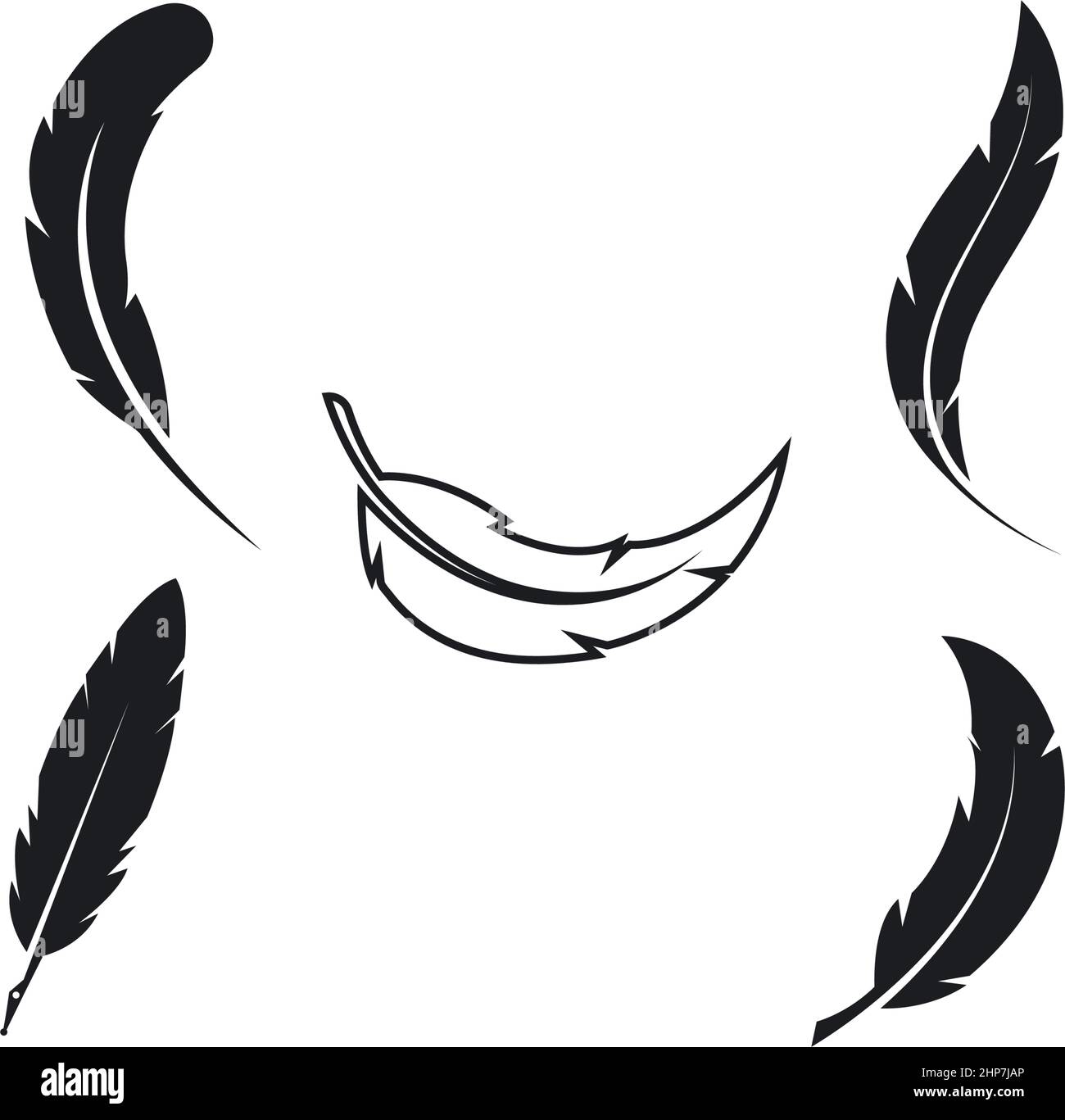 feather ink icon illustration vector template Stock Vector Image & Art ...