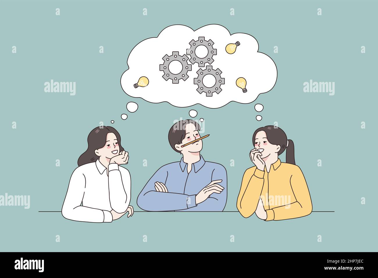 Business discussion vector concept Stock Vector Images - Alamy