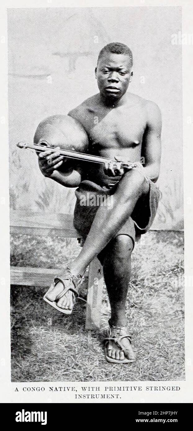 A Congo native, with primitive stringed instrument From the book The ...