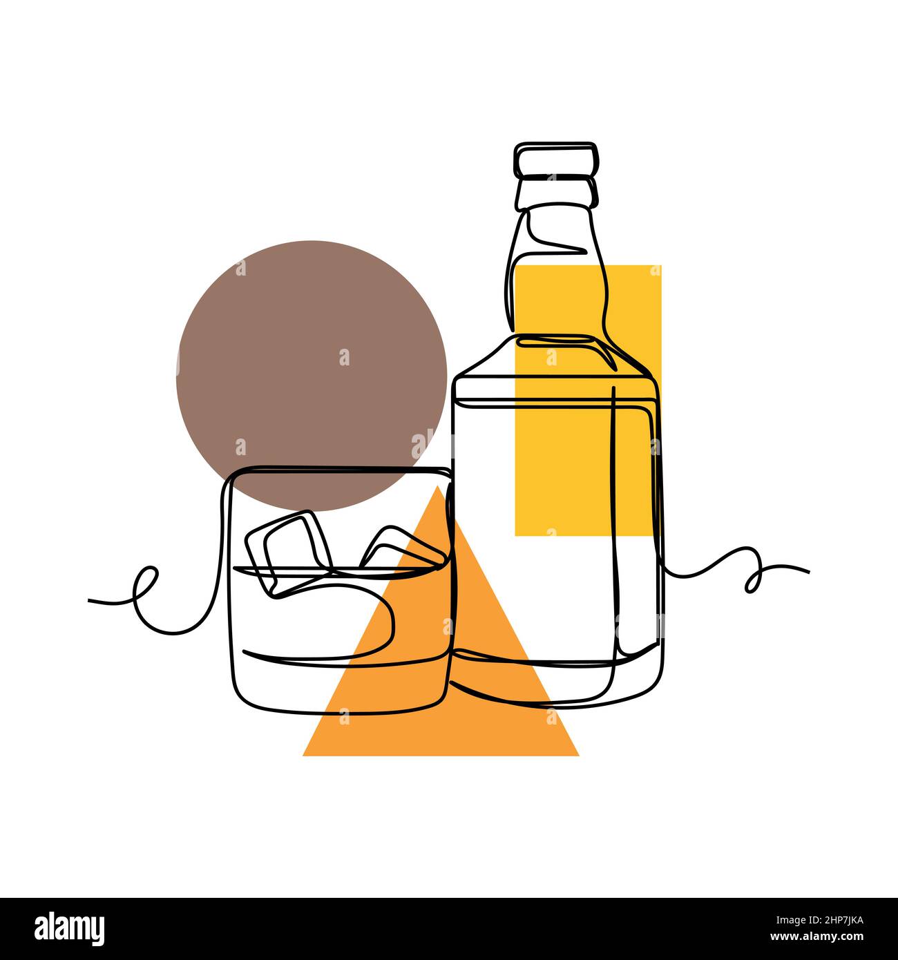 Whiskey icon in cartoon Cut Out Stock Images & Pictures - Alamy