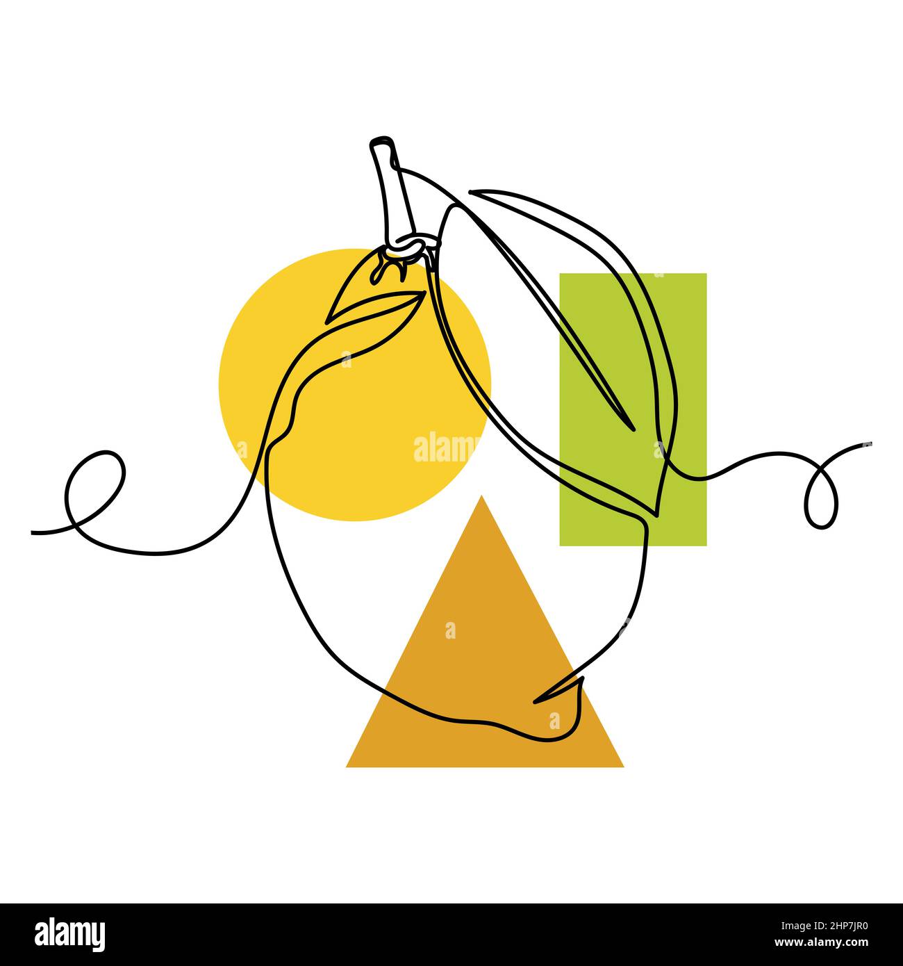 Lemon fruit line drawing Stock Vector Images - Alamy