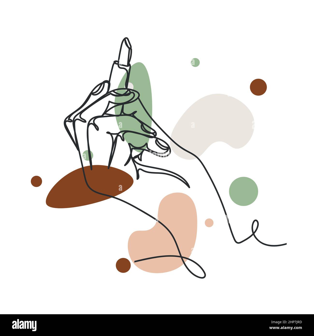 Vector abstract continuous one single simple line drawing icon of ...