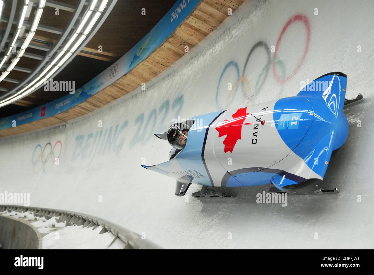 Yanqing, China. 19th Feb, 2022. Bobsleigh, Olympics, two-man bobsleigh ...