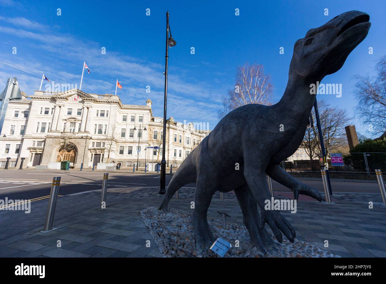 The 1913 facade of County Hall Maidstone, Kent. County Hall, formerly ...