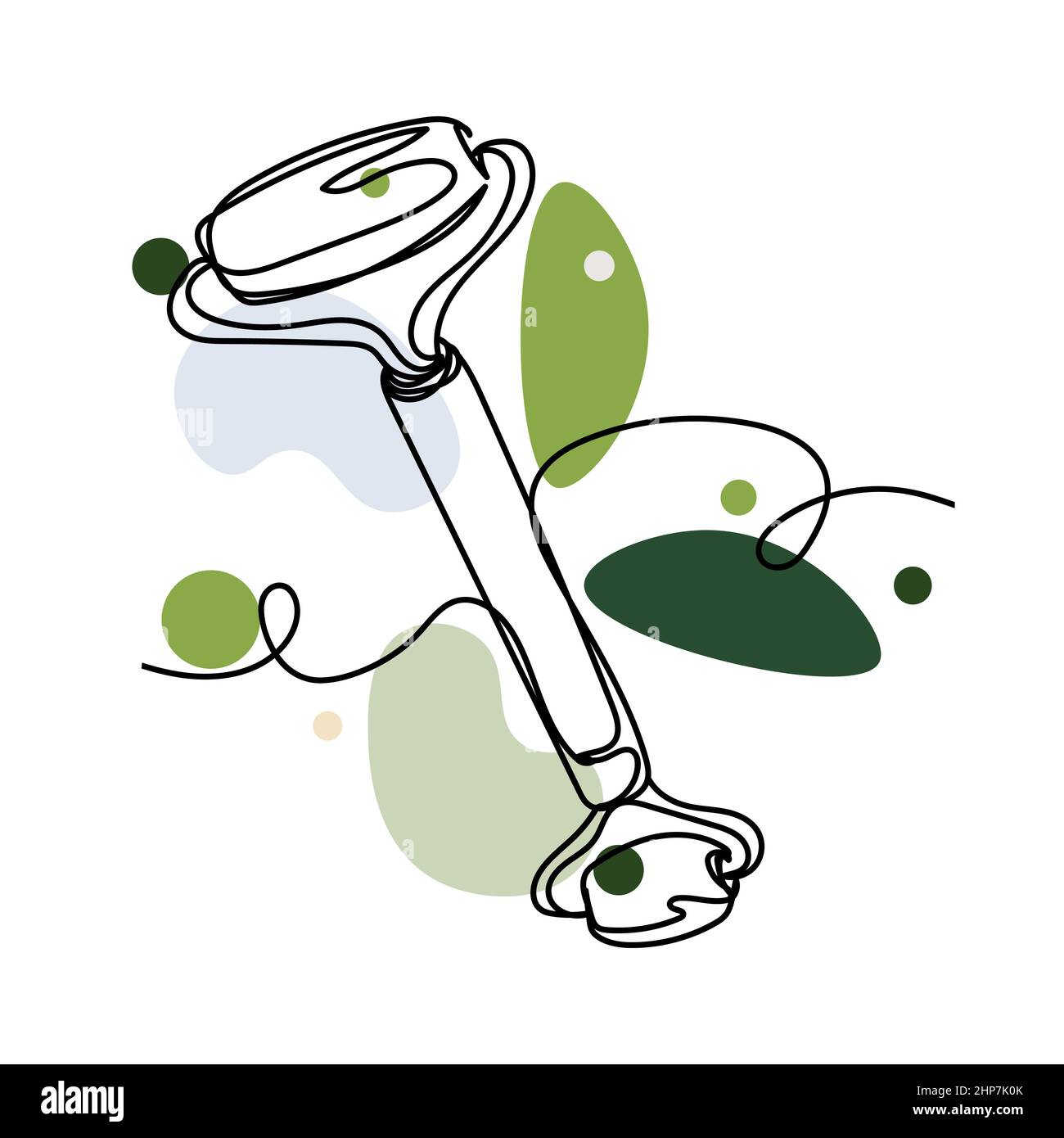 Vector abstract continuous one single simple line drawing icon of ...