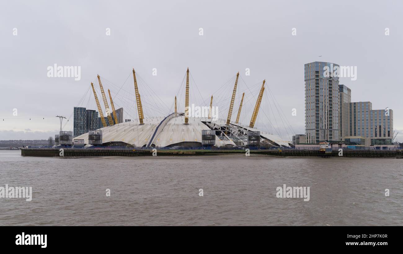 The Millennium Dome and o2 Arena damaged by the high winds on storm ...