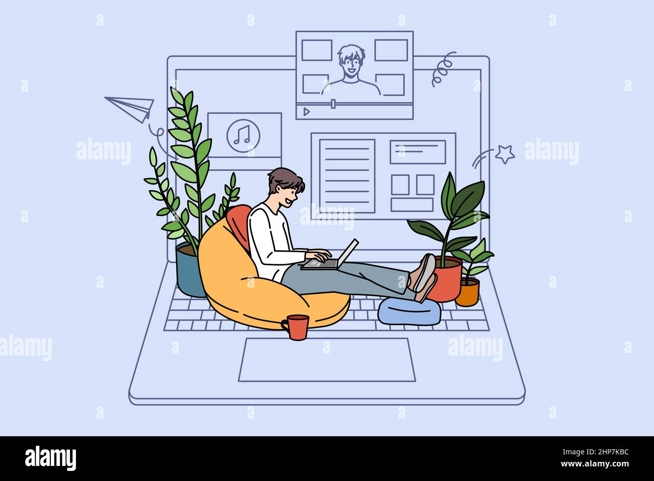 Online education video call Stock Vector Images - Alamy