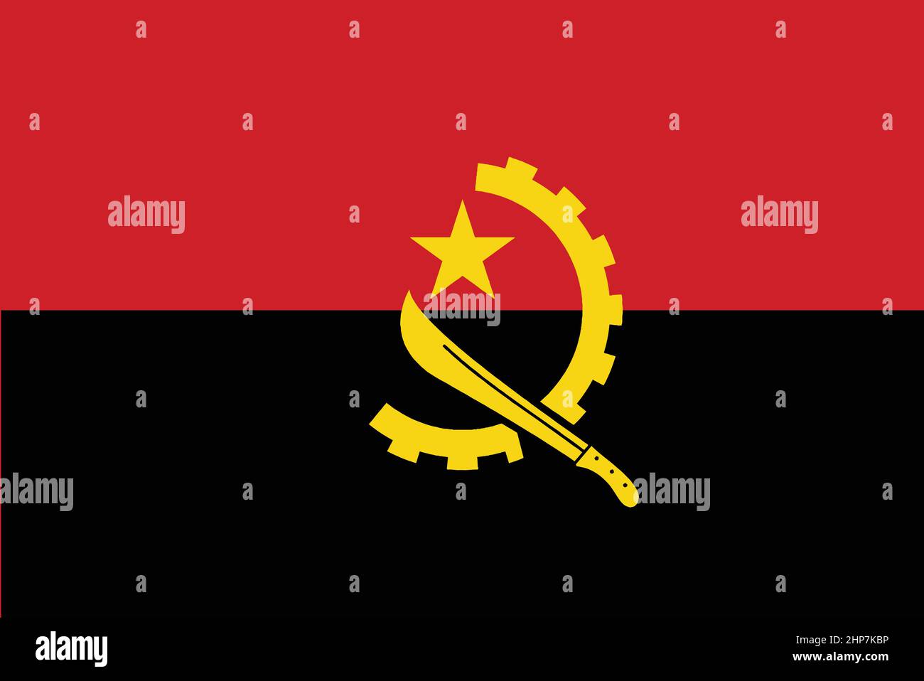 Angola National Flag Stock Vector Image & Art - Alamy