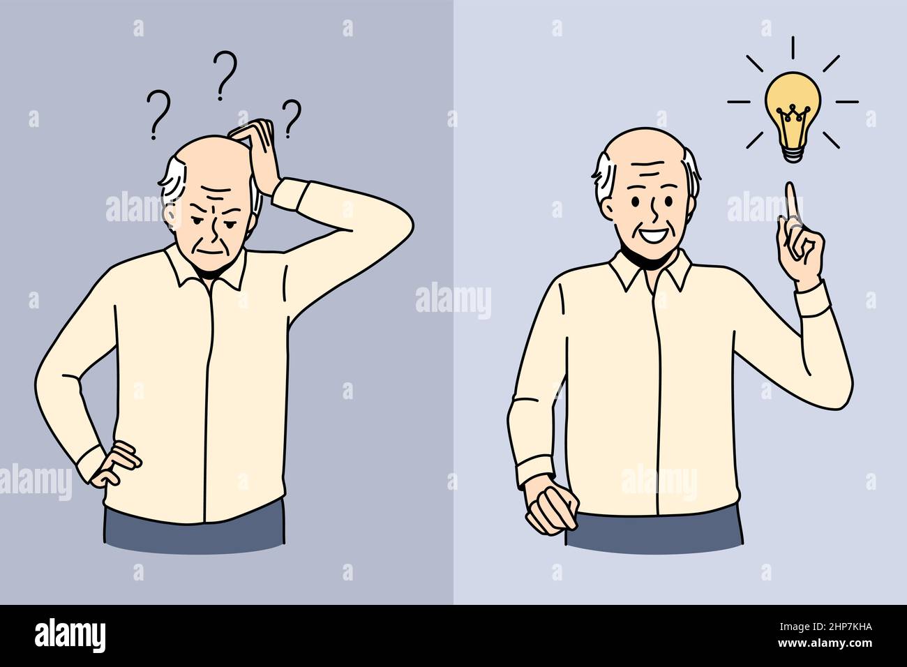 Elderly old mature man Stock Vector Images - Alamy
