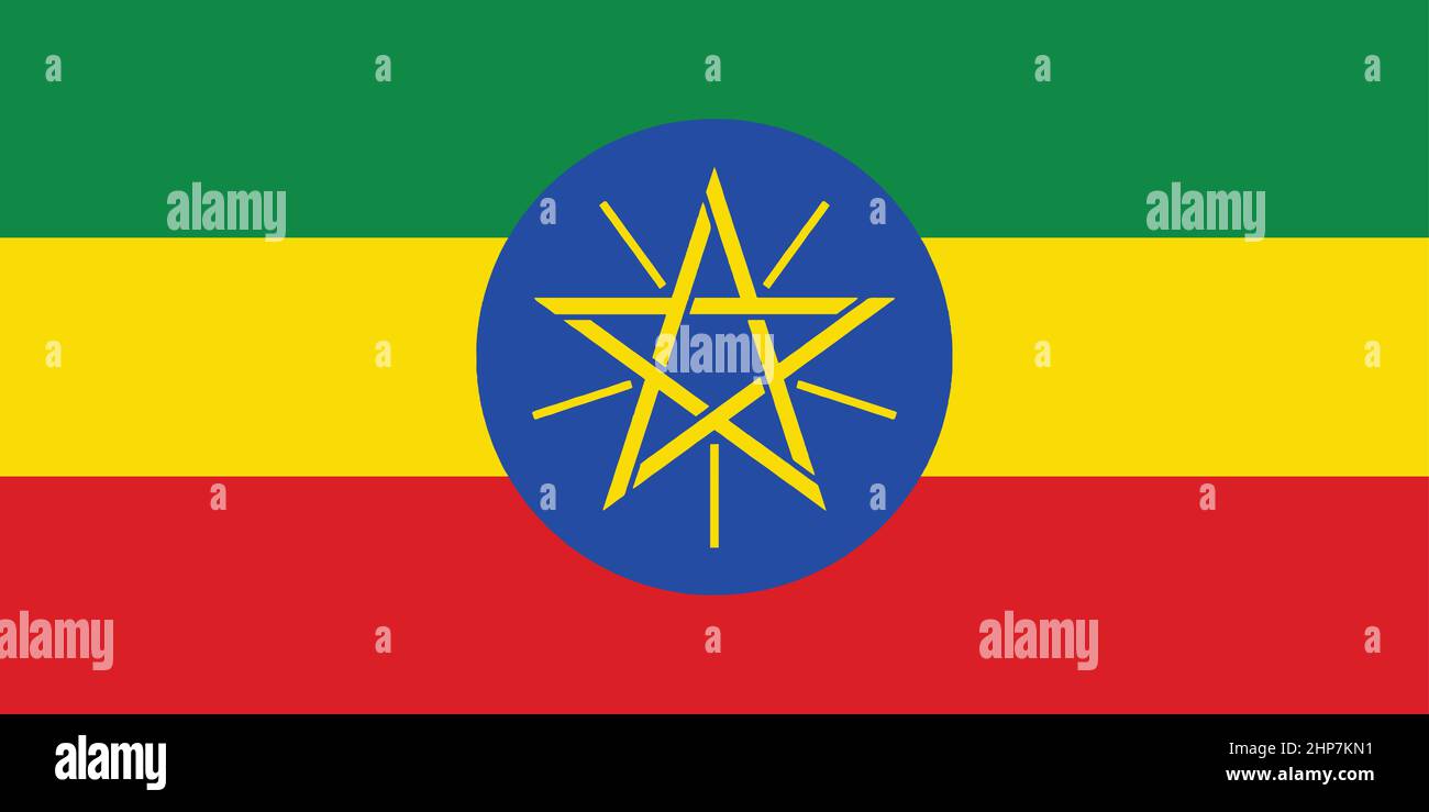 Ethiopia National Flag Stock Vector Image & Art - Alamy