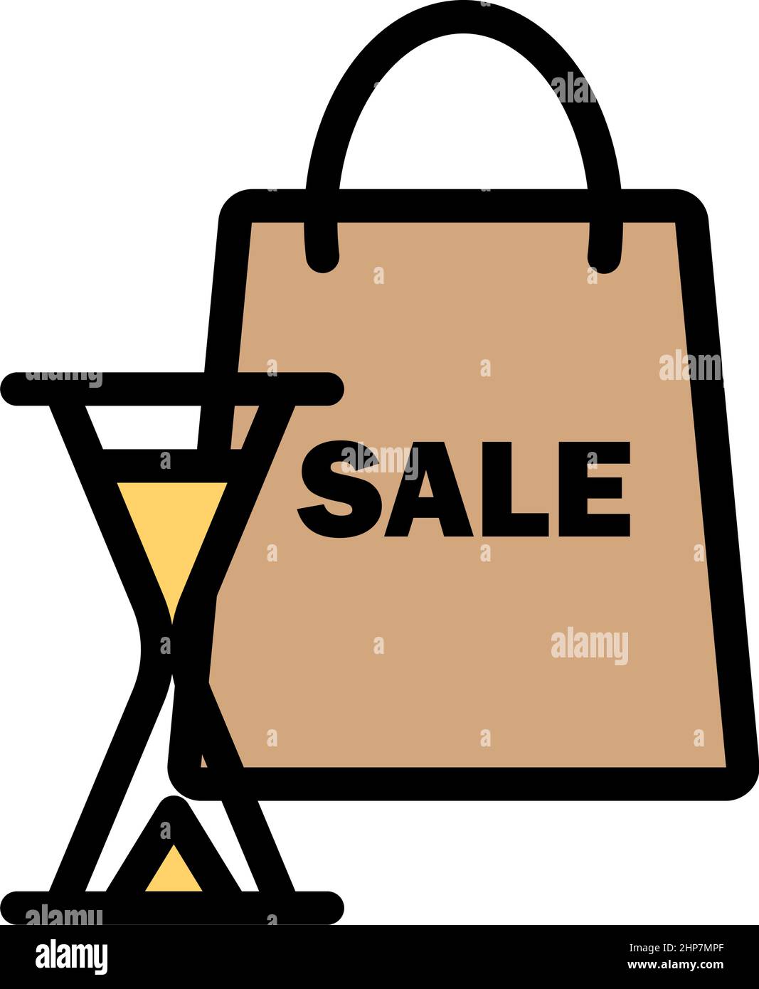 Hourglass symbol design Cut Out Stock Images & Pictures - Alamy