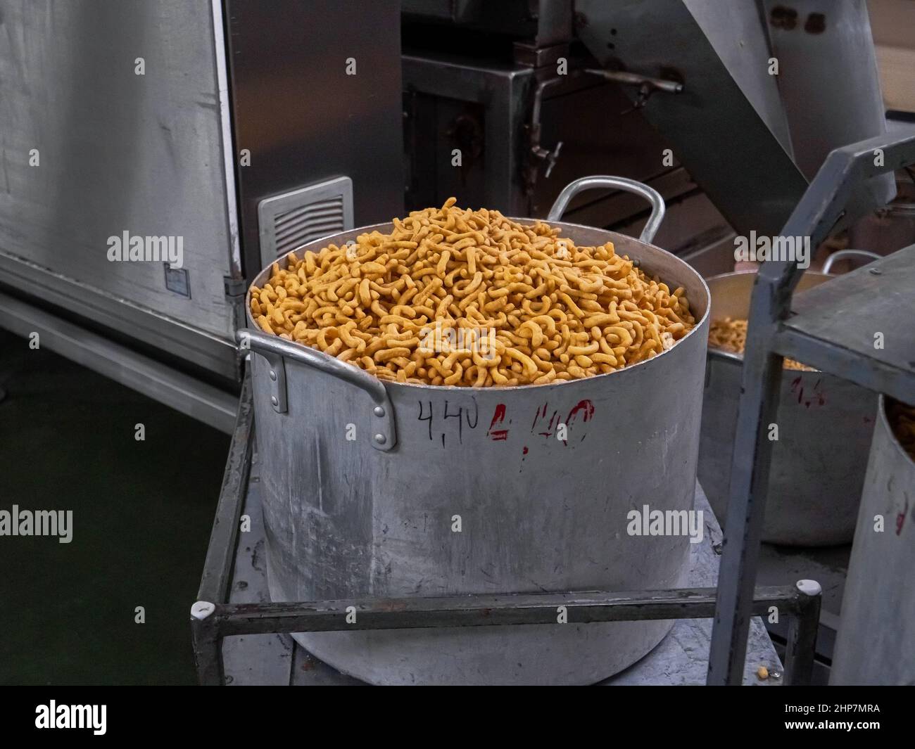 Production of chak-chak at the bakery on an industrial scale. Tatar ...