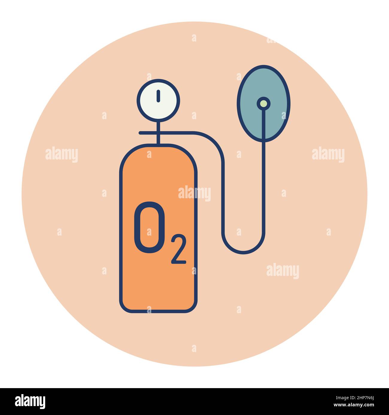Medical oxygen cylinder vector icon. Coronavirus Stock Vector Image & Art - Alamy