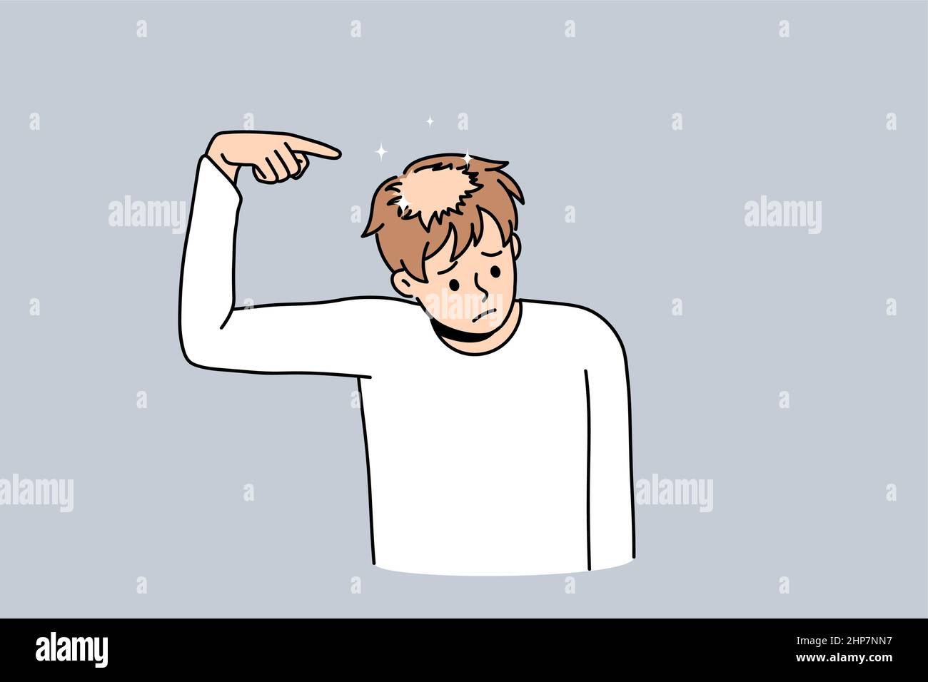 Stressed young adult man Stock Vector Images - Alamy