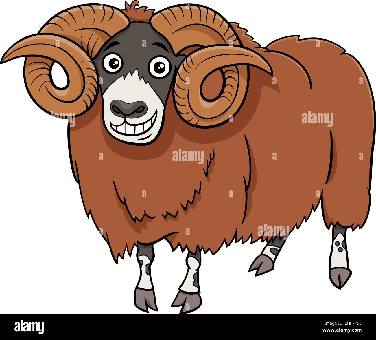 Funny ram animal character Cut Out Stock Images & Pictures - Alamy