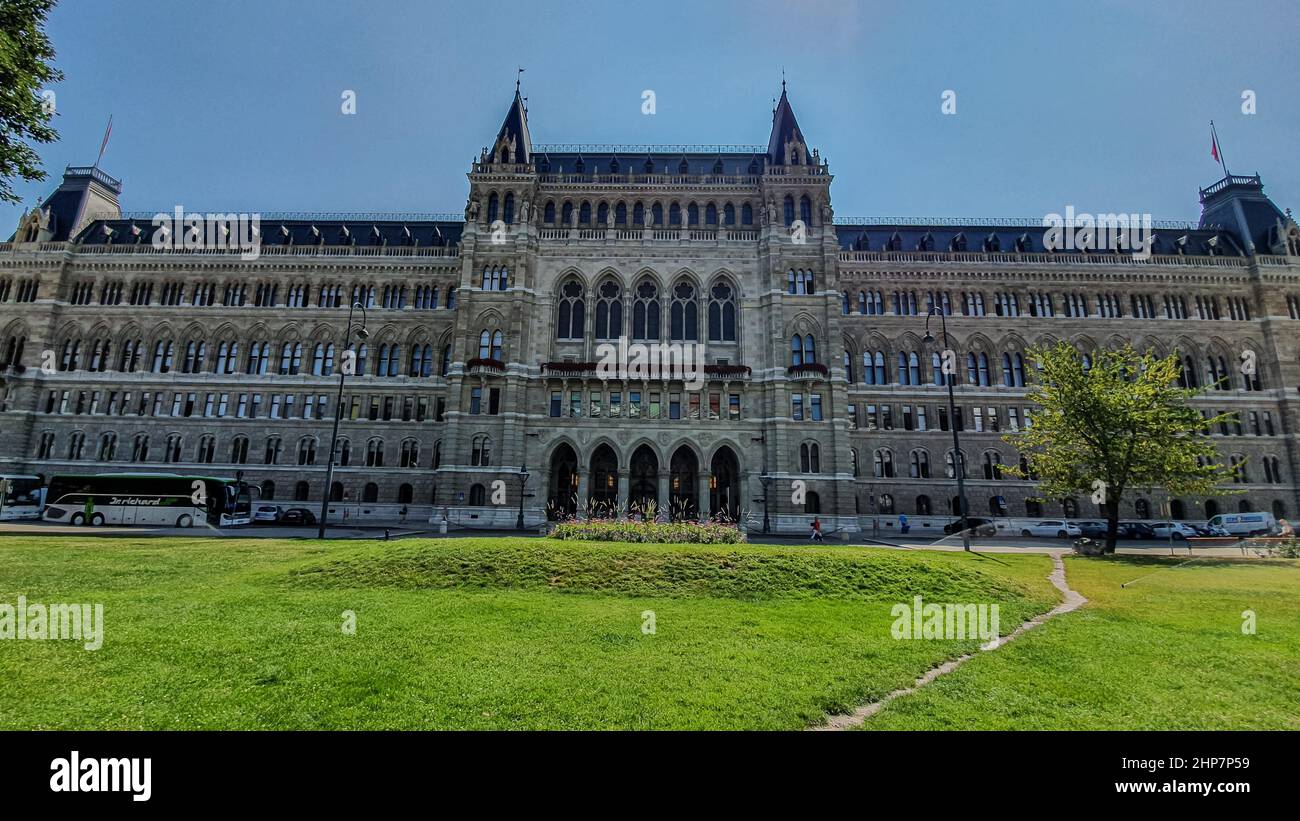 View of the Vienna City Hall, the seat of local government, located on ...