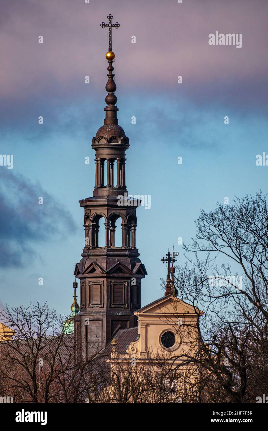 Vertical shot of a cathedral on cloudy sky background Stock Photo - Alamy