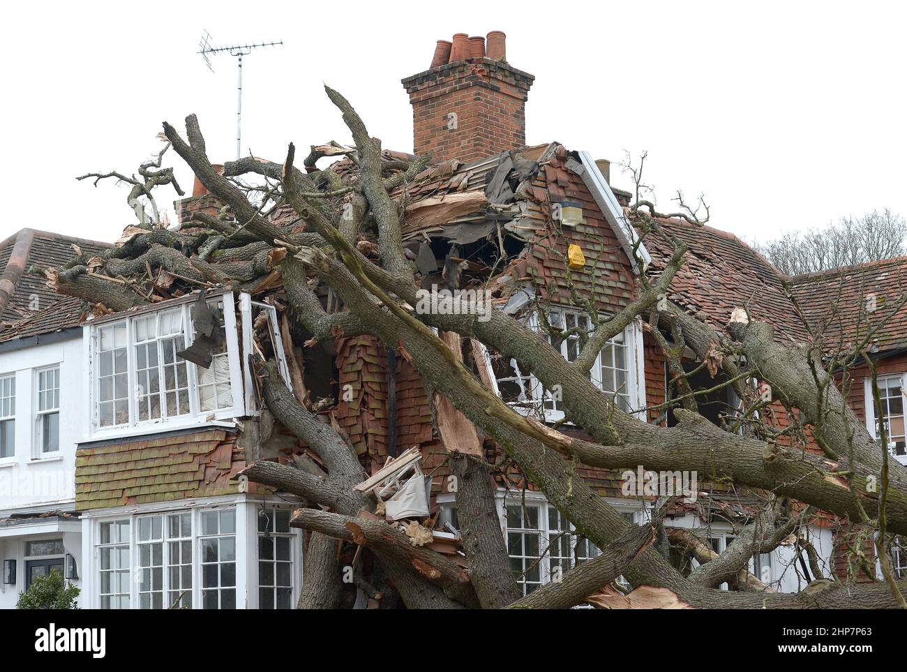 Damaged caused to home of Dominic Good, in Stondon Massey, near ...