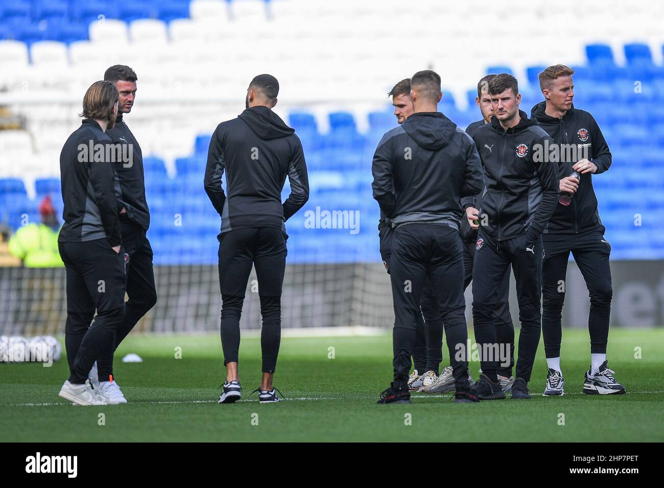 Blackpool team during inspect the before the game Stock Photo - Alamy