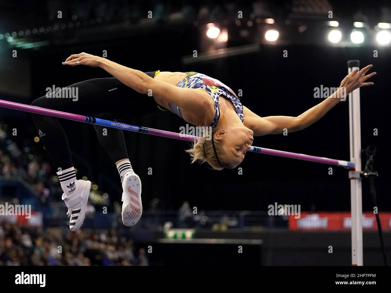 Australia's Eleanor Patterson competing in the women's high jump final ...