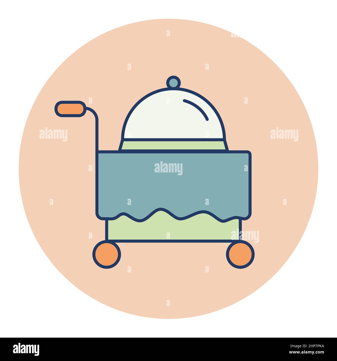 Hotel room service vector icon Stock Vector Image & Art - Alamy