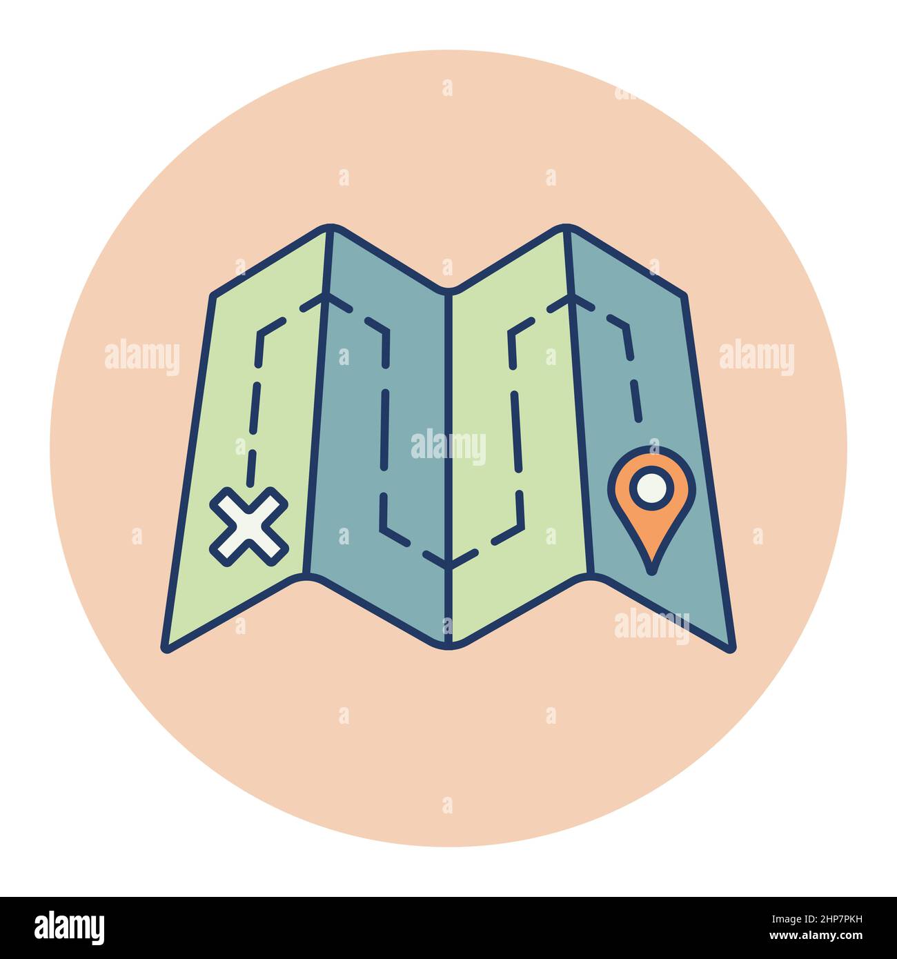 Map of route hi-res stock photography and images - Alamy