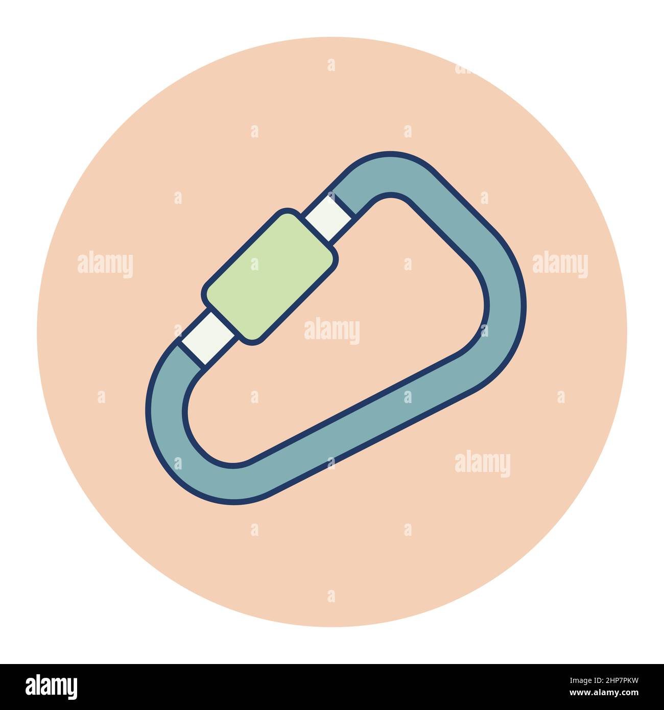 Carabiner vector icon. Camping and Hiking sign Stock Vector Image & Art ...