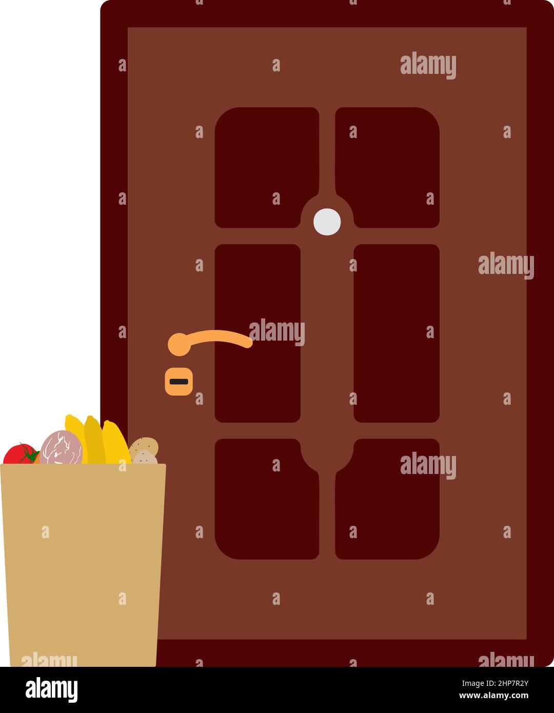 Food delivery quarantine coronavirus Stock Vector Images - Alamy