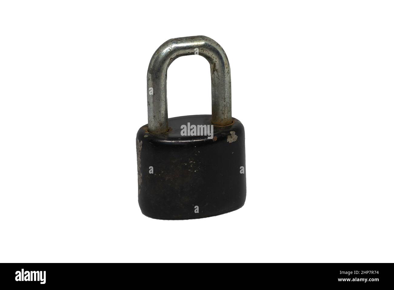 Old black padlock isolated on white background Stock Photo - Alamy