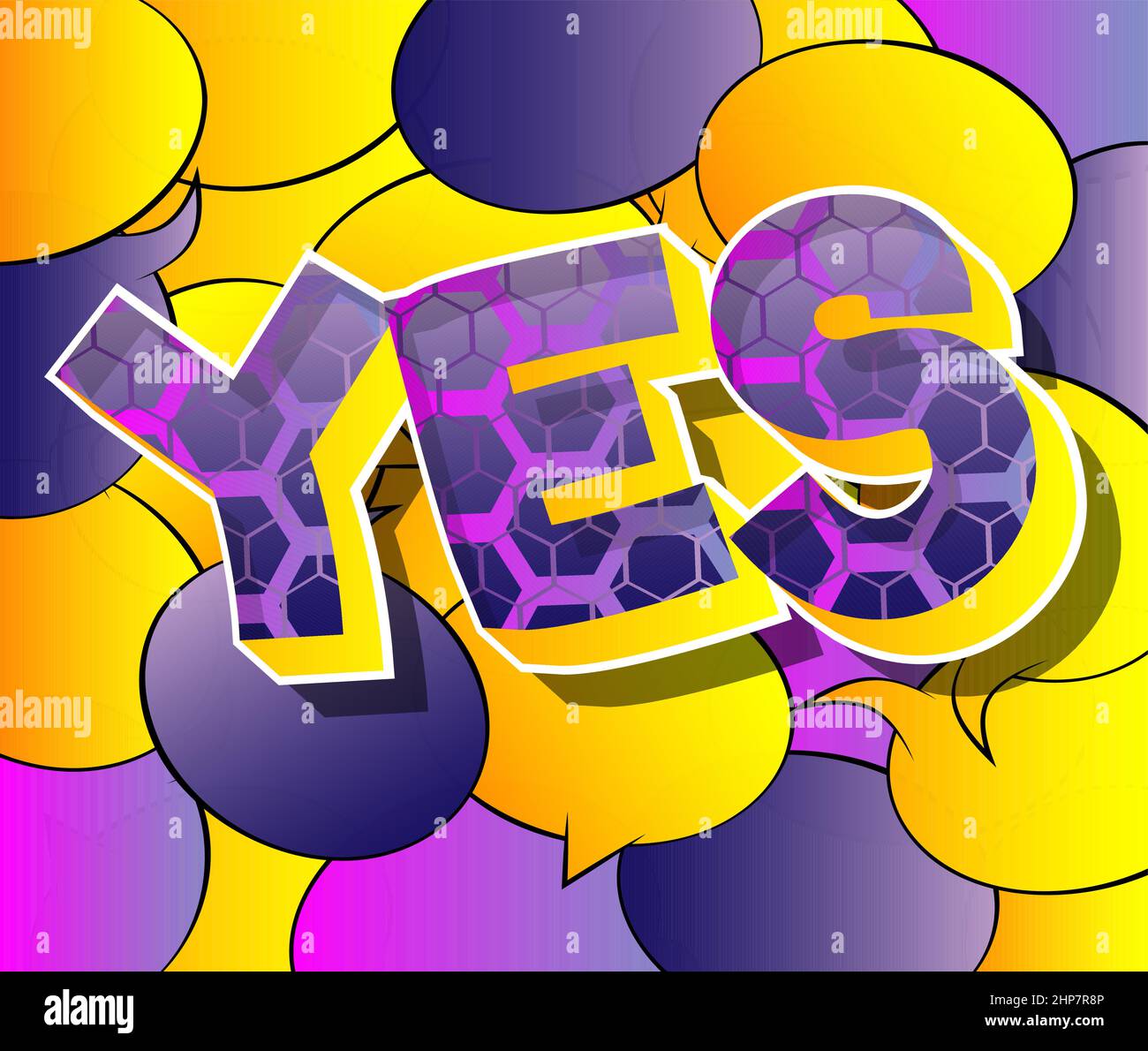 Yes. Comic book word text on abstract comics background Stock Vector ...