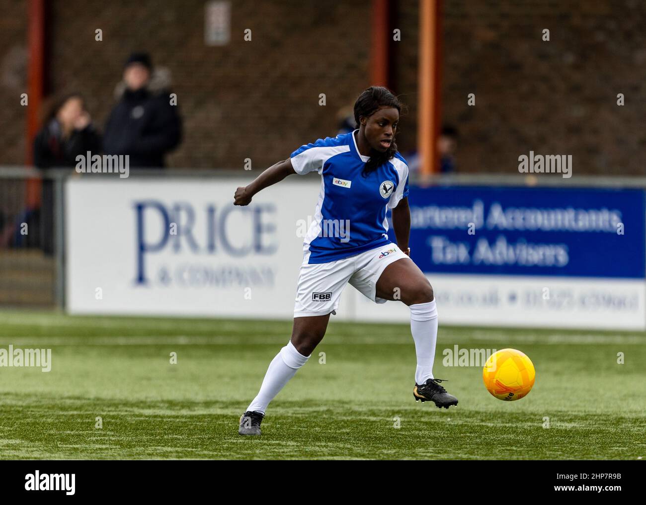 Eni Aluko in action for Pevensey and Westham FC at Langney Sports Club ...