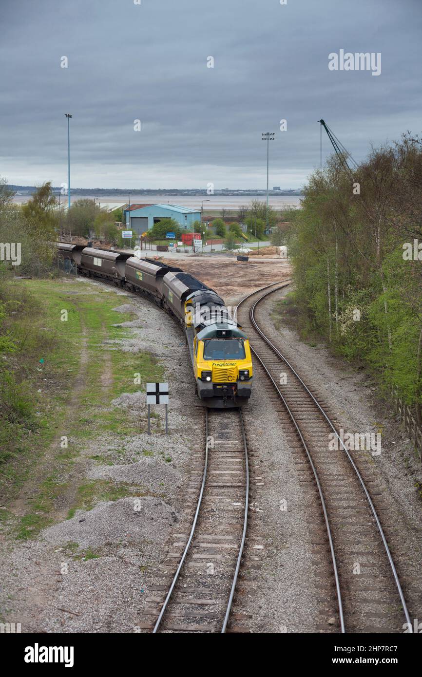 Freightliner class 70 diesel locomotive 70006 at Ellesmere Port on the ...