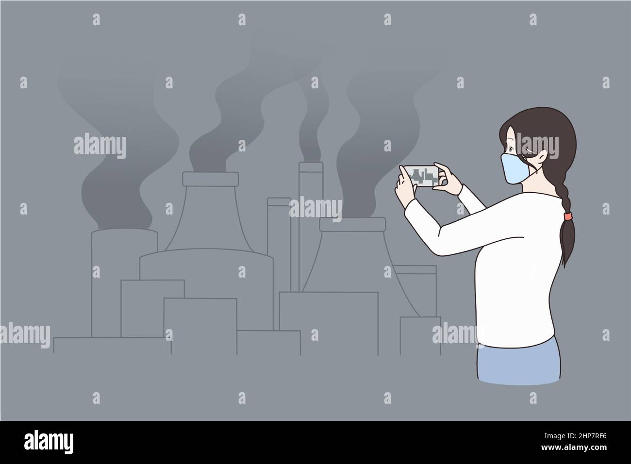 Environment protection flat concept Stock Vector Images - Alamy