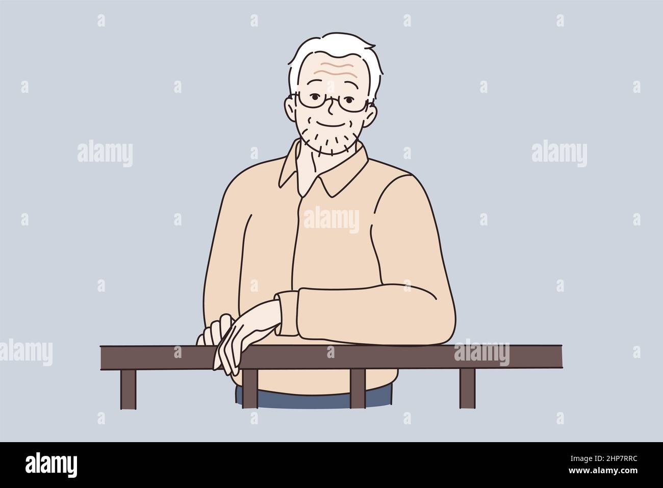 Elderly man portrait face Stock Vector Images - Alamy