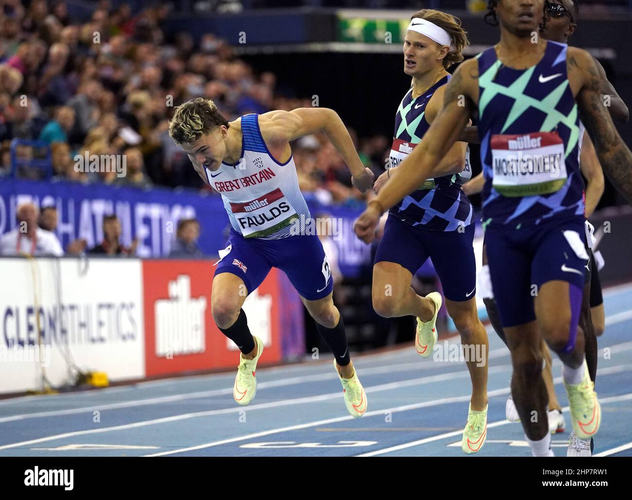 Great Britain's Edward Faulds (left) competing in the Men's 400m final ...