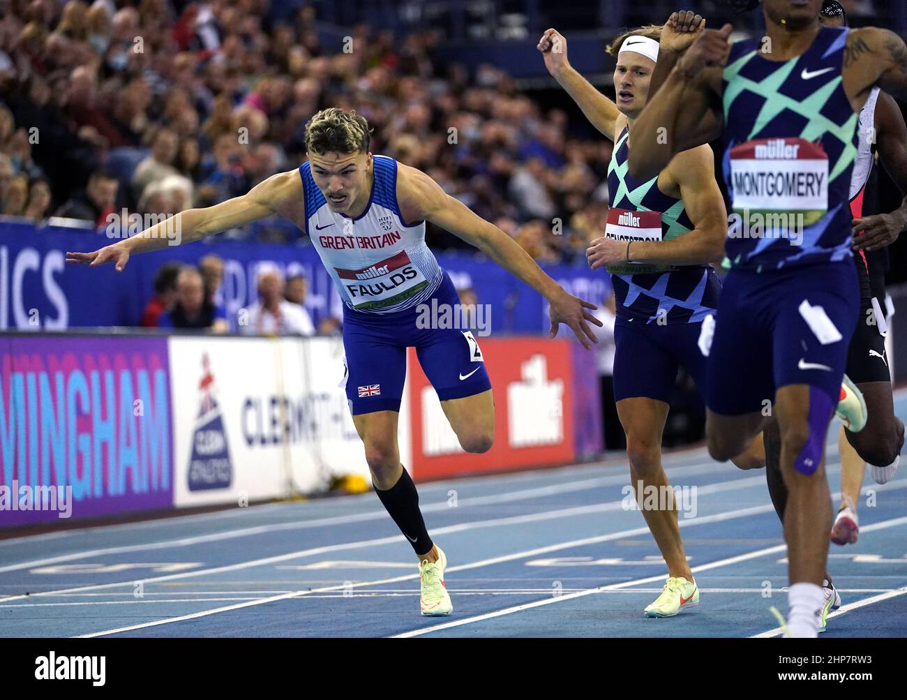 Great Britain's Edward Faulds (left) competing in the Men's 400m final ...