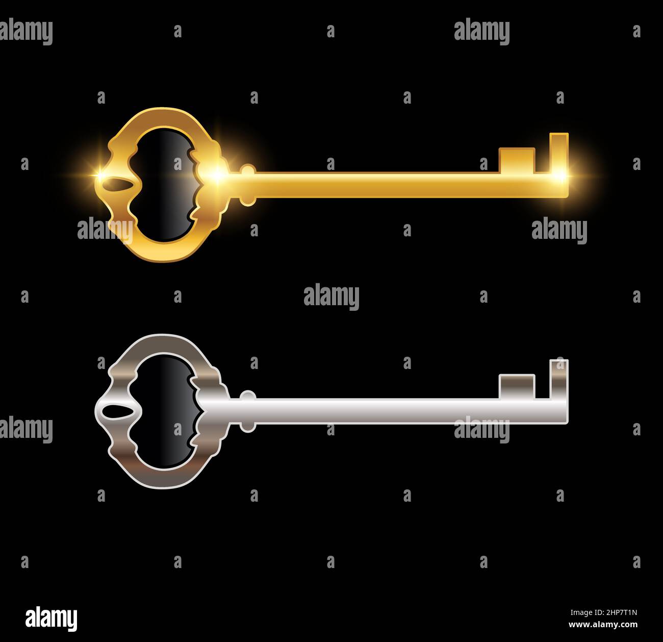 Retro silver key hi-res stock photography and images - Alamy