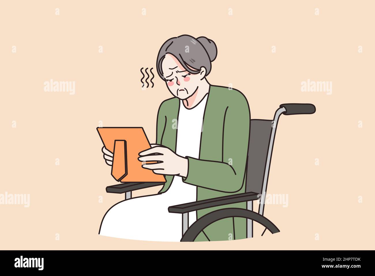 Old woman in home Stock Vector Images - Alamy