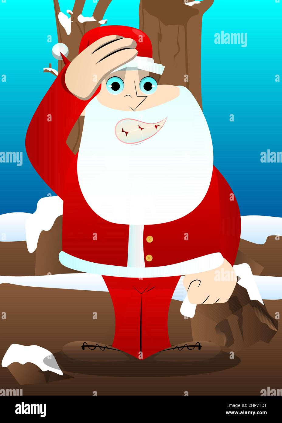 Santa in my palm Stock Vector Images - Alamy