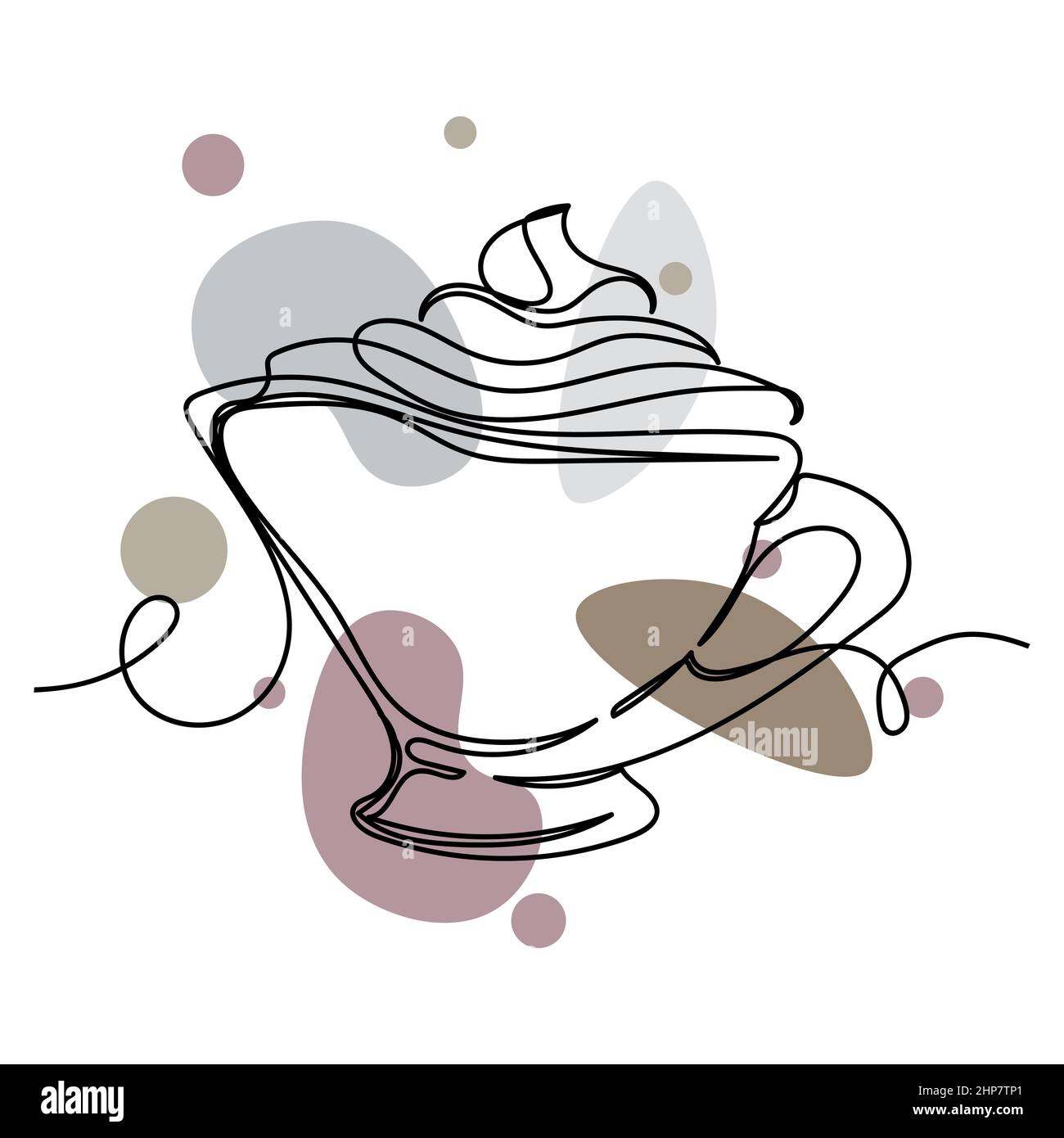 Vector abstract continuous one single simple line drawing icon of sour ...