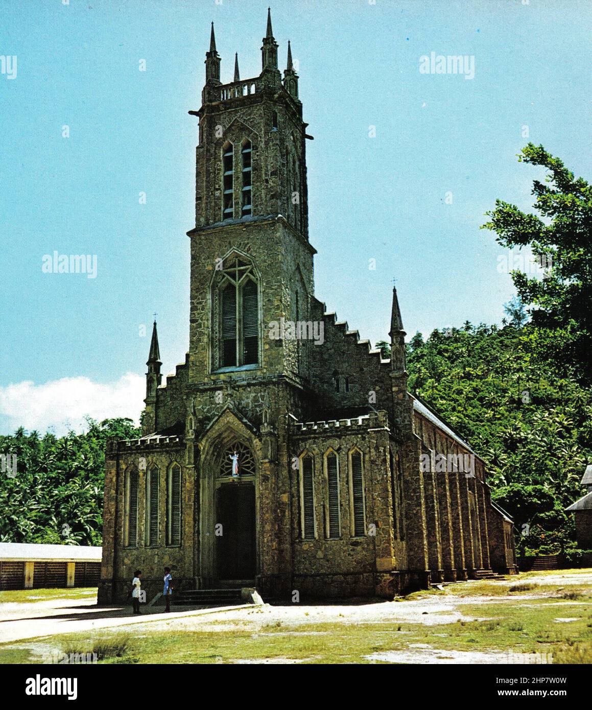 The parish church of St. Francis at Baie Lazare, Mahé Island ...