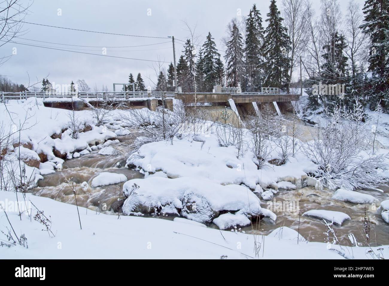 Power dam on Porvoo river Stock Photo - Alamy