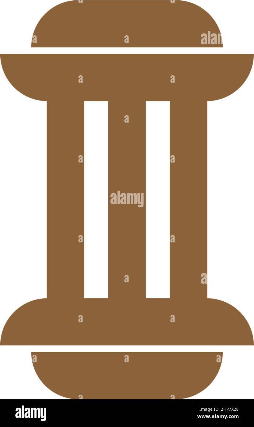 Pillar icon logo flat design template Stock Vector Image & Art - Alamy