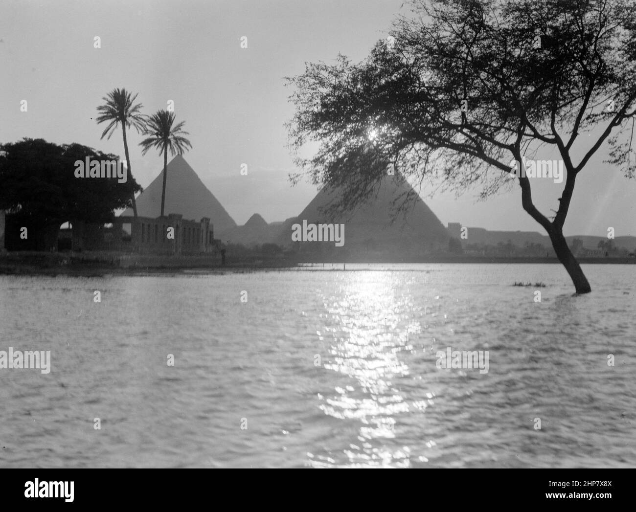 Middle East History: Pyramids in Egypt ca. 1934 Stock Photo - Alamy