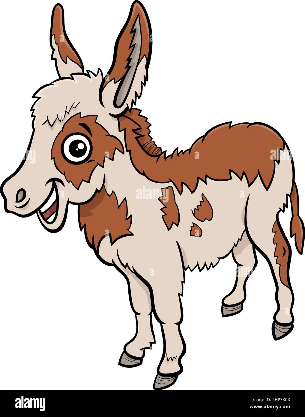cartoon baby donkey farm animal character Stock Vector Image & Art - Alamy