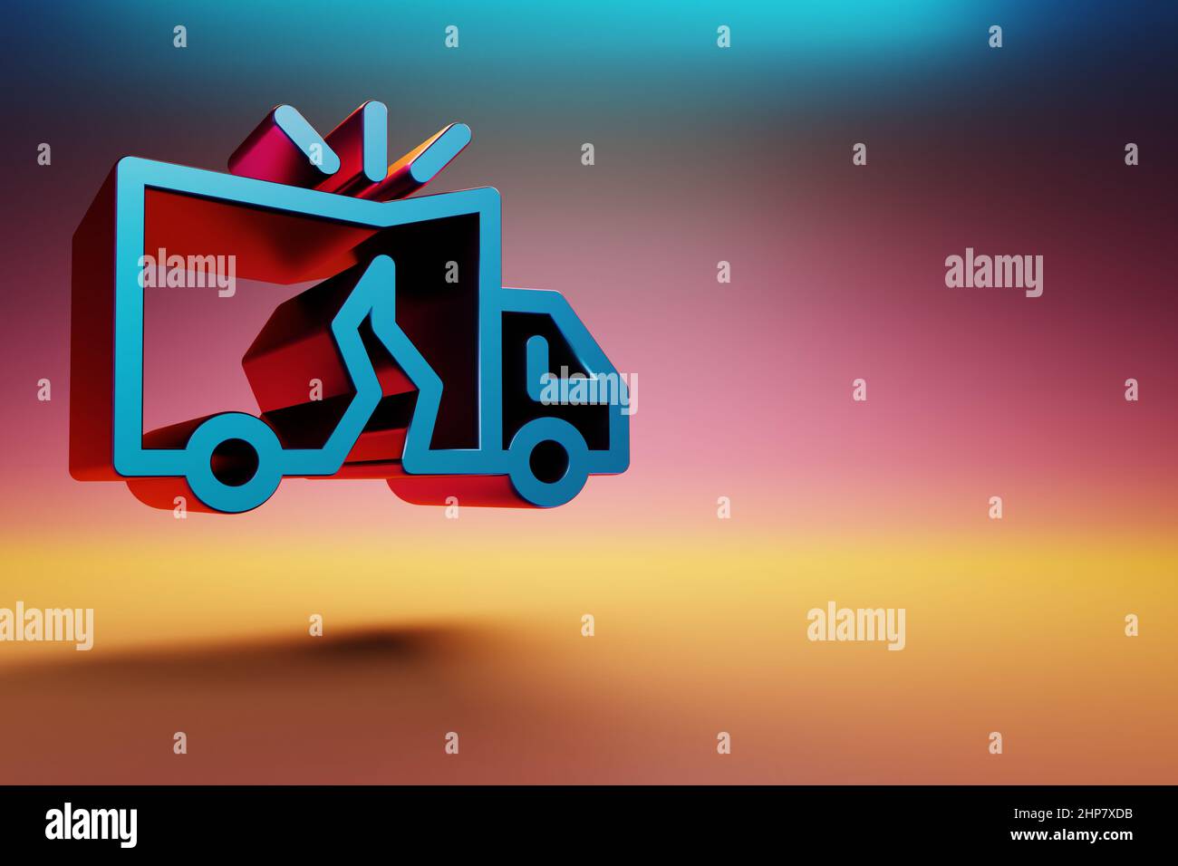 Beautiful blue-red Economic Crisis symbol icons on multicolor bright ...